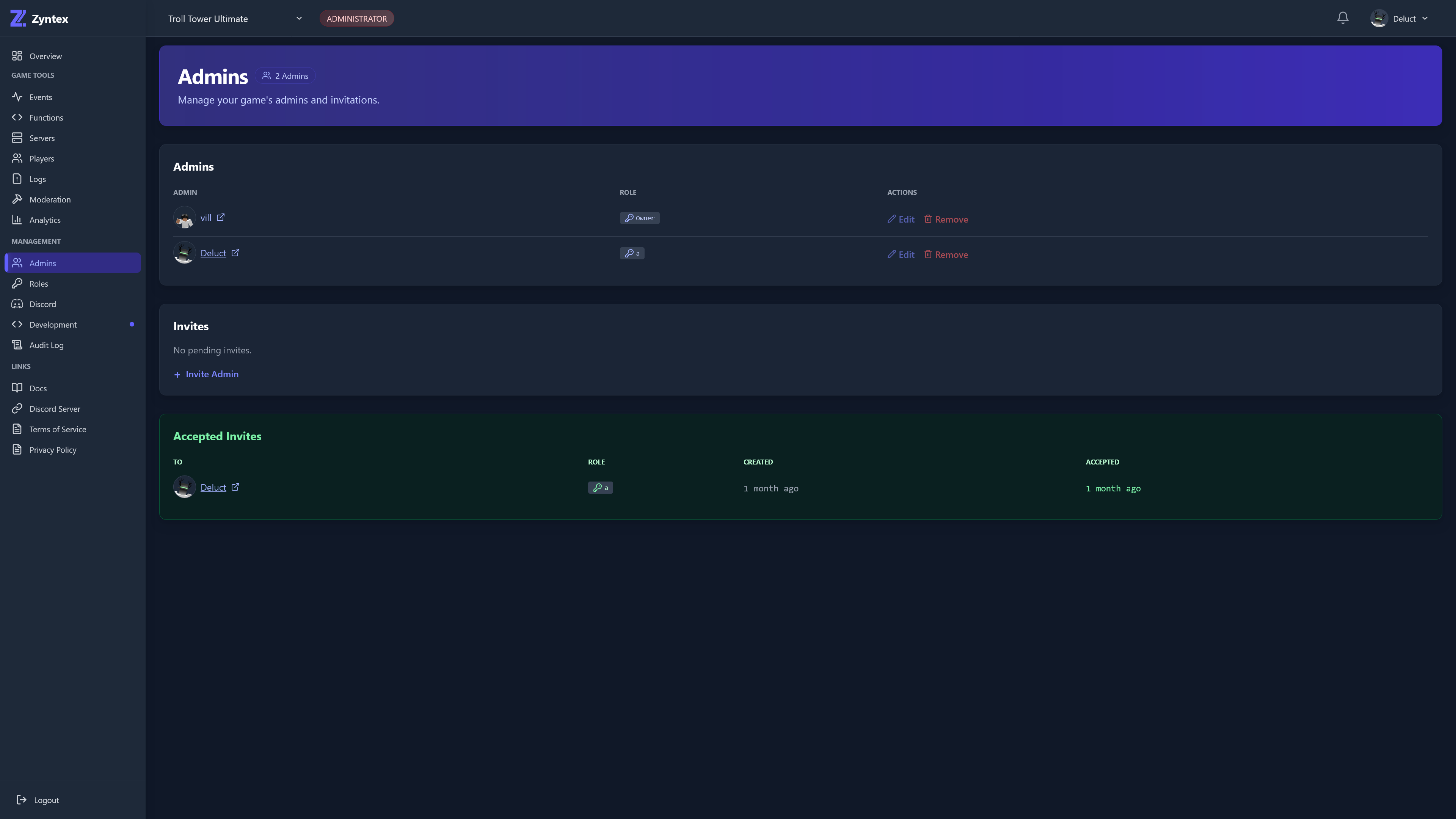Zyntex: Most powerful Roblox game dashboard